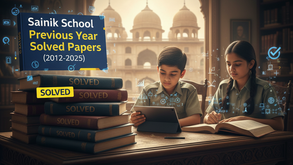 Sainik School Previous Year Papers Solved (2012-2025): Class 6, Class 9 ...