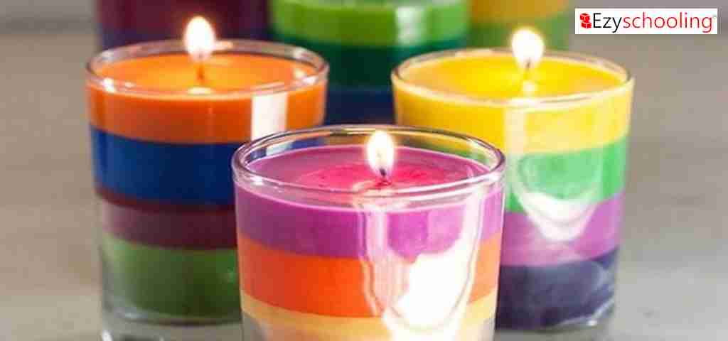 5 steps to create DIY crayons candles with kids at home